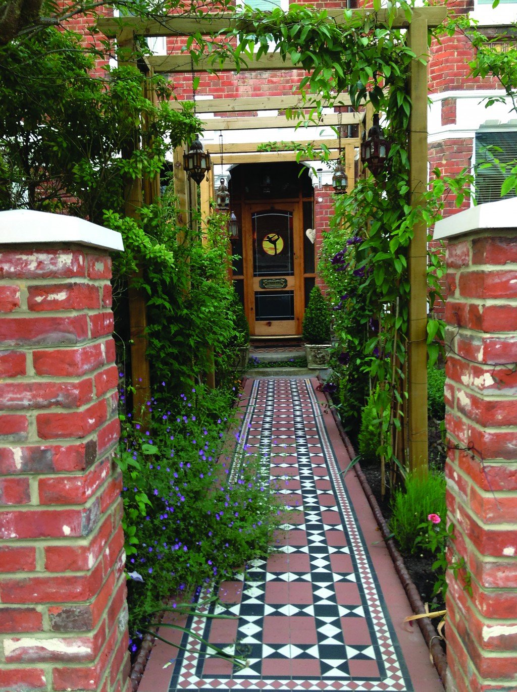 Red Black White Path - Tiles of London