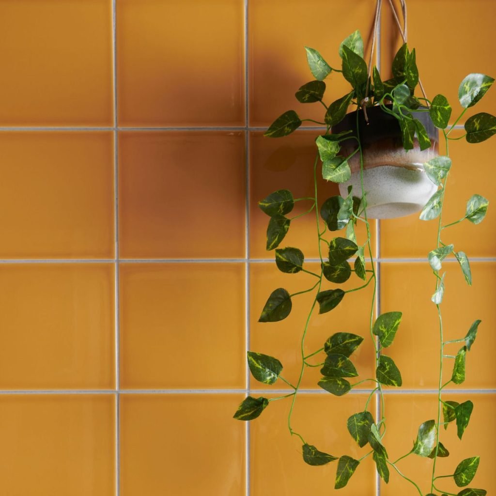 Victorian Orange Flat Glazed Ceramic Wall - Tiles of London
