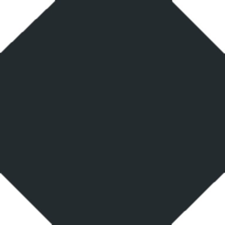 Black Victorian Octagon - Tiles of London