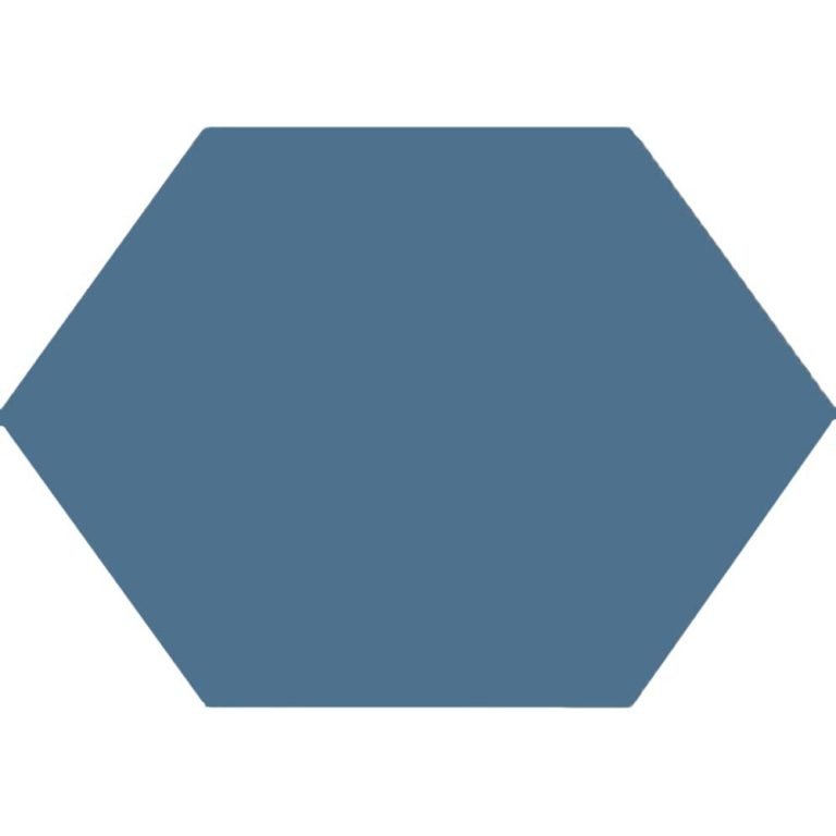 Dark Blue Victorian Elongated Hexagon - Tiles of London