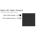 Barton 100 Black White Blue Victorian - Tiles of London