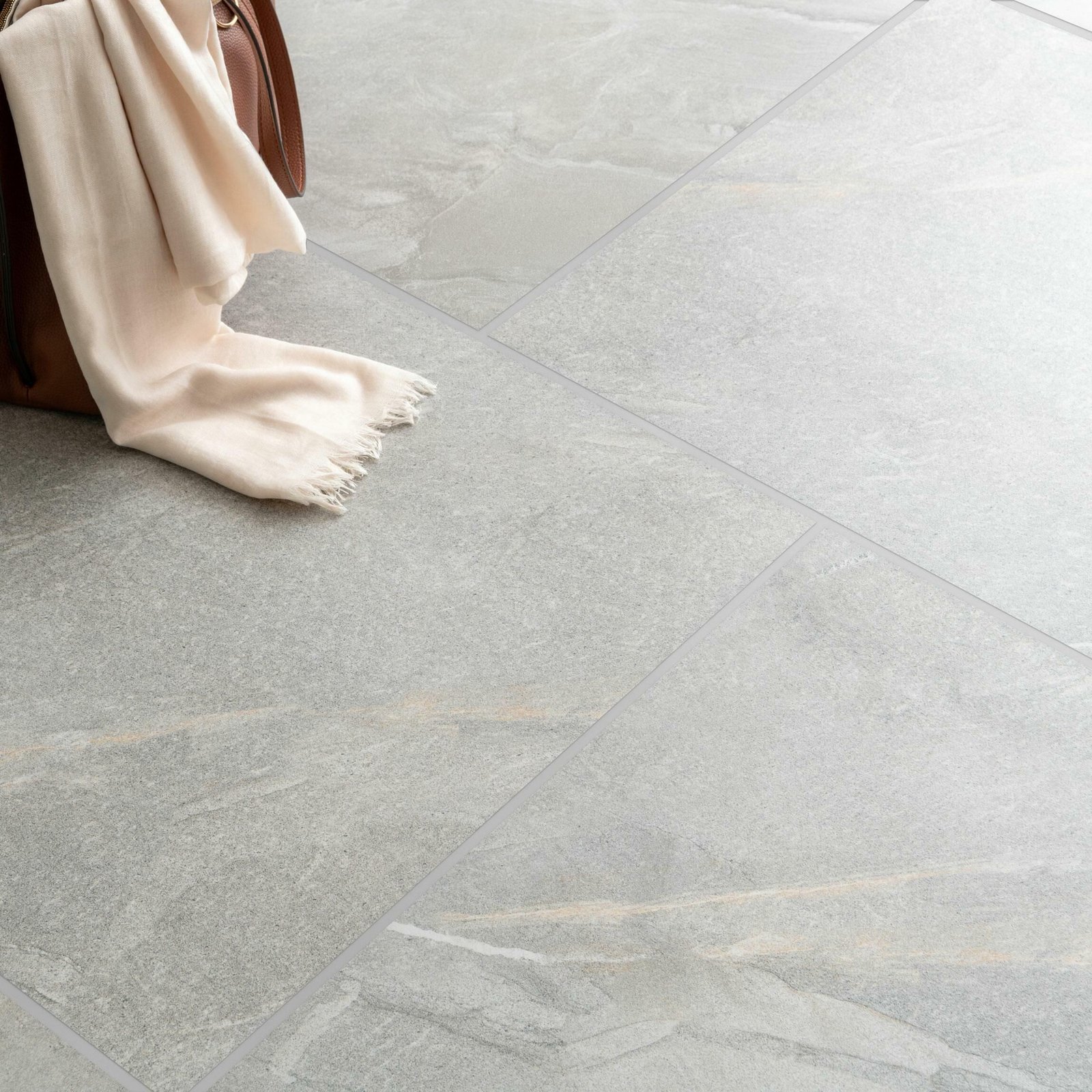 Quartz Stone Light Grey Porcelain - Tiles of London