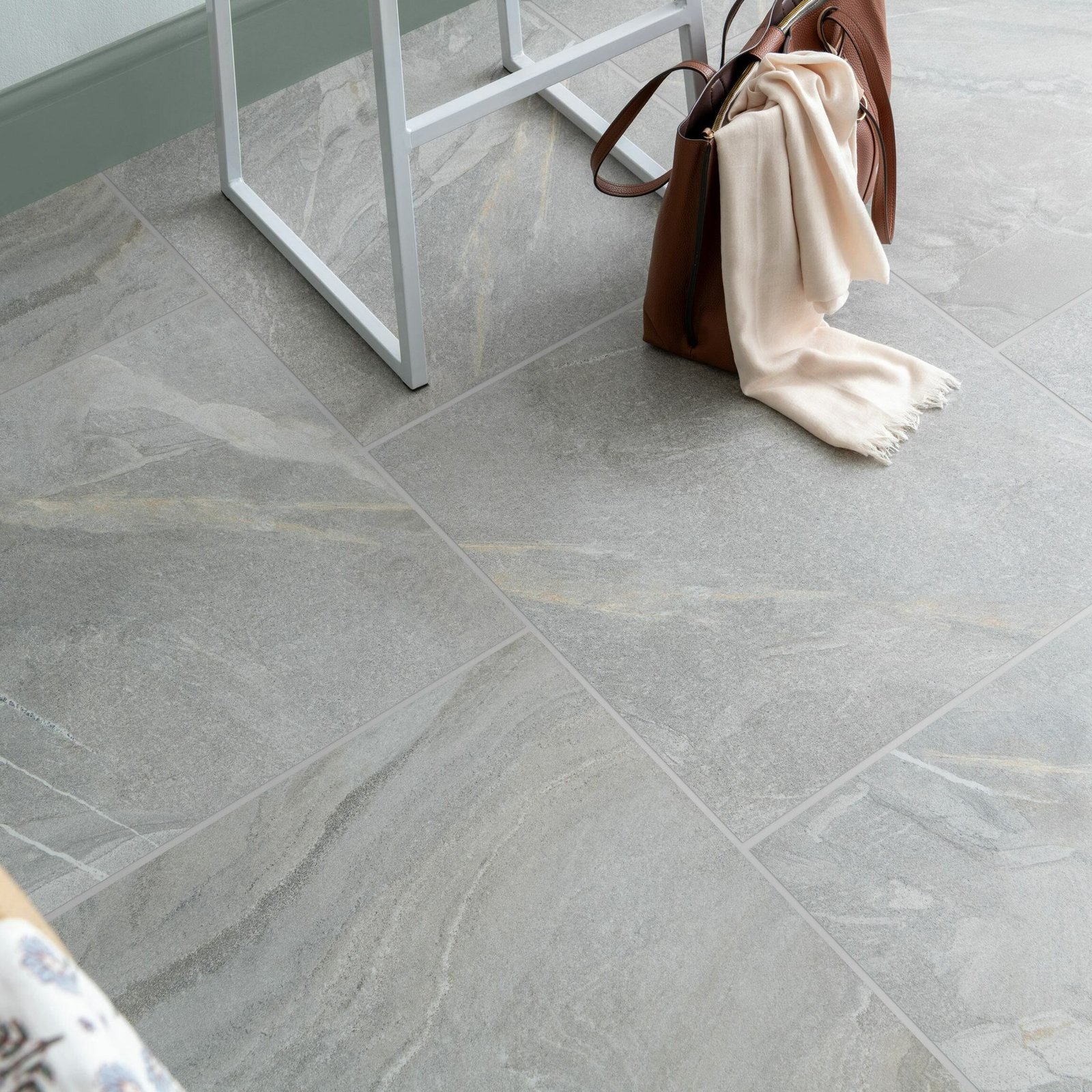 Quartz Stone Light Grey Porcelain - Tiles of London